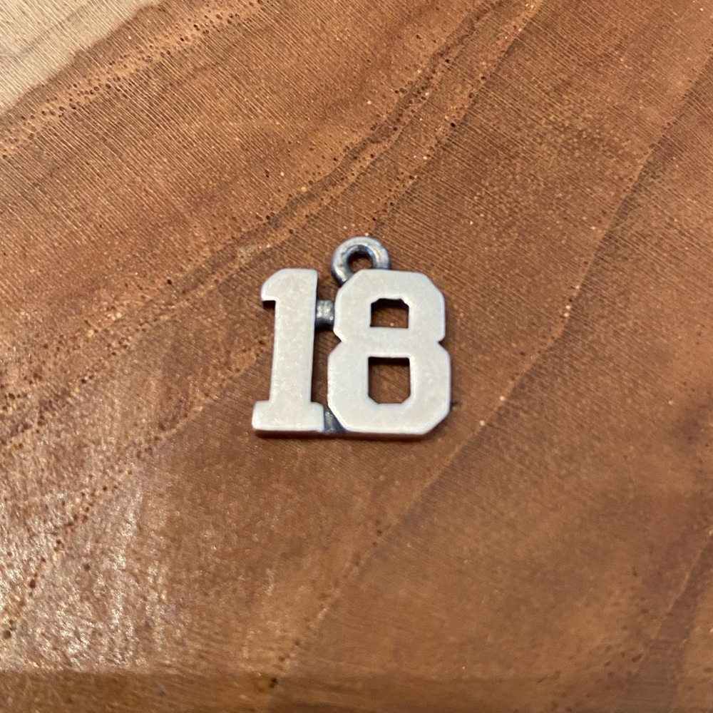 James Avery #18 Ivy League Charm, Sterling Silver 18 - Gem